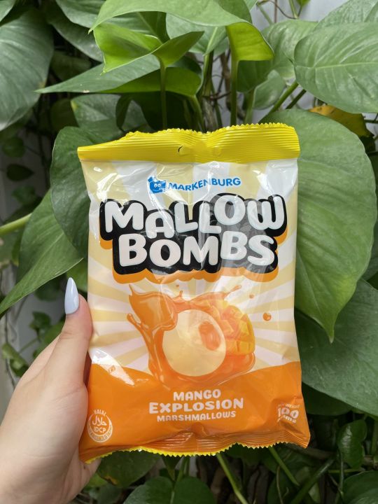 Kẹo Xốp Bông Gòn Nhân Xoài Markenburg Mango Mallow Bombs (Gói 100g ...