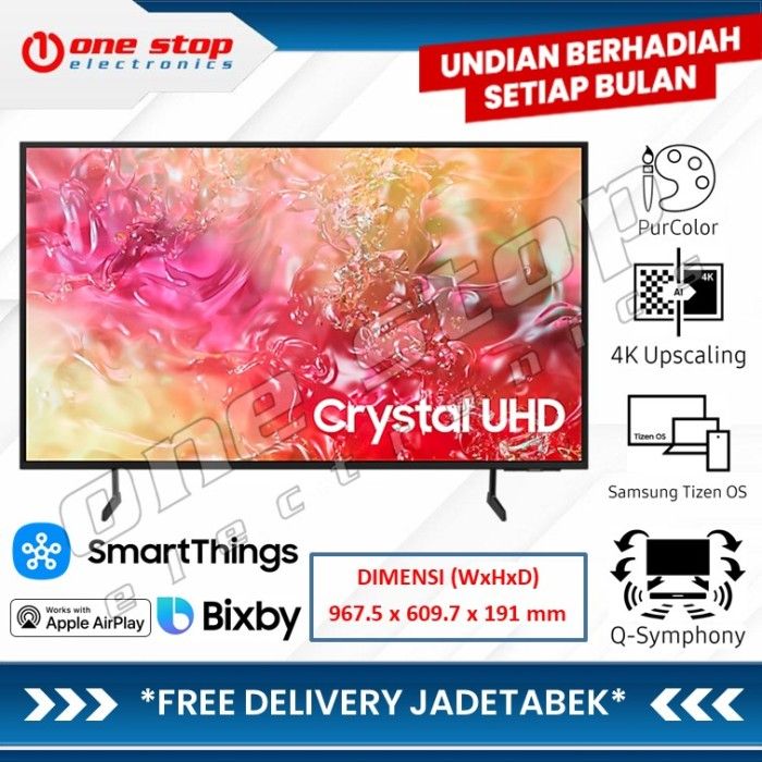 SAMSUNG 43DU7000 / DU7000 CRYSTAL UHD 4K Tizen OS Smart TV 43 Inch ...