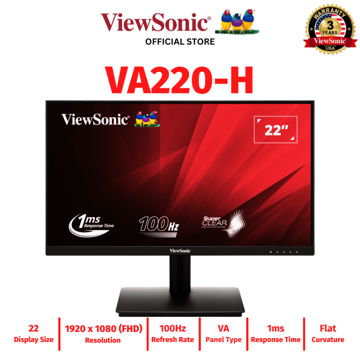 Viewsonic VA220-H 22" (1920 x 1080 FHD) / 100Hz / VA / 1ms / Flicker ...