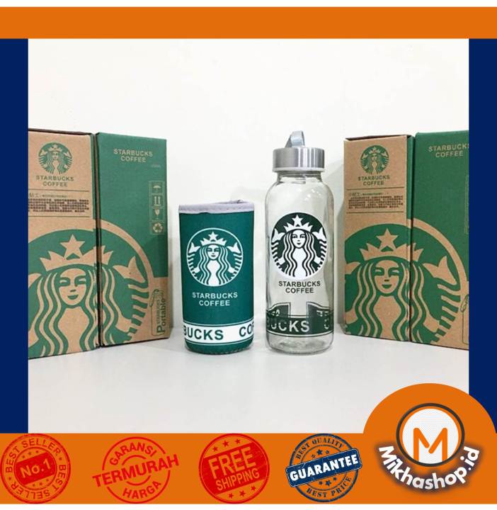 MIKHASHOP.ID | BOTOL MINUM THUMBLR STARBUCKS 300 ML BAHAN KACA - BOTOL ...