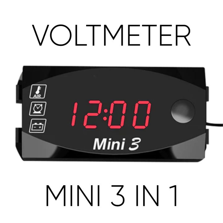 Voltmeter X-Case Mini 3 In 1 Waterproof 12 Volt Universal | Lazada ...