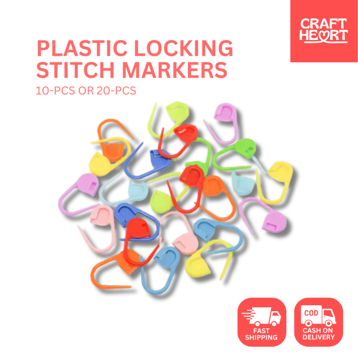 Plastic locking pin stitch marker for crochet and knitting 10/20/50pcs ...