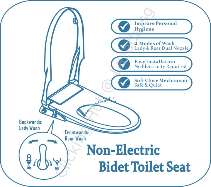 Showy Bidet Toilet Seat Non Electric Manual Control A Singapore