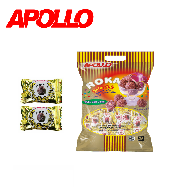 Apollo ROKA Nutty Chocolate Wafer 70 pcs (Original BPOM Halal SNI ...