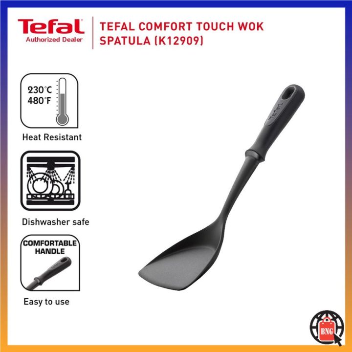TEFAL Heat Resistant Nylon Wok Spatula with Wide Edge / Spatula Wok ...