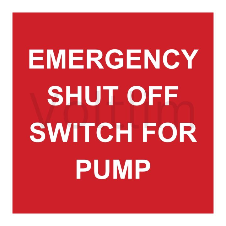 Emergency Shut Off Switch (various texts) Label Sticker 100mm x 100mm ... Emergency Shut Off Switch (various texts) Label Sticker 100mm x 100mm ...