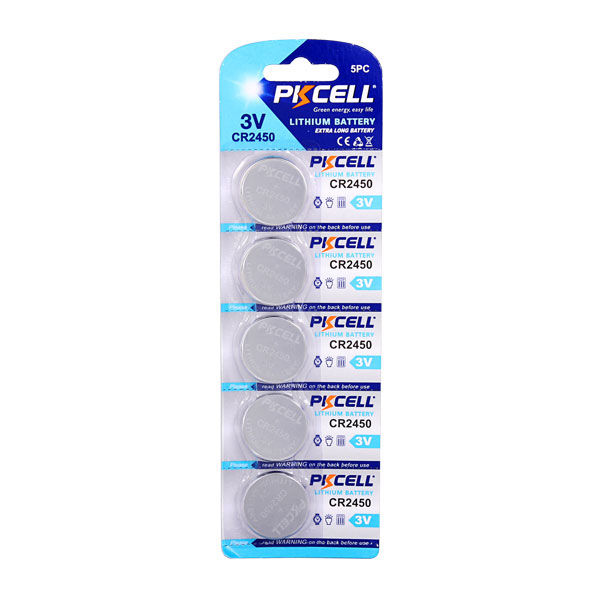 PKCELL CR2450 3V Lithium Button Cell Battery 5pcs/pack (PK-CR2450 ...