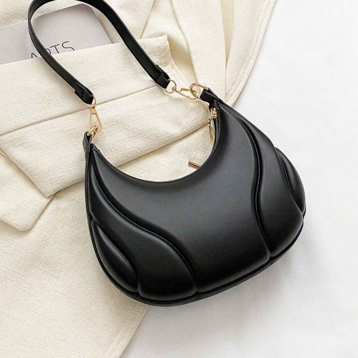 Women's foreskin innovation moon shaped handbag elegant and versatile ...