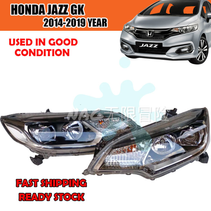 HONDA JAZZ FIT GK GK3 GK4 GK5 FRONT PROJECTOR LED HEAD LIGHT LED HEADLAMP LAMPU DEPAN USED | Lazada