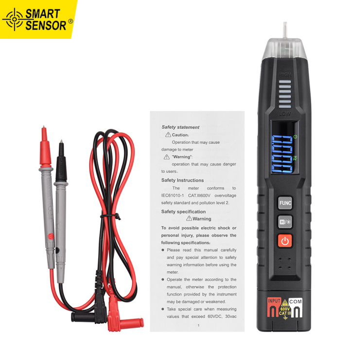 Smart Sensor HT122A Pen Type Digital Multimeters Smart Handheld Multi ...