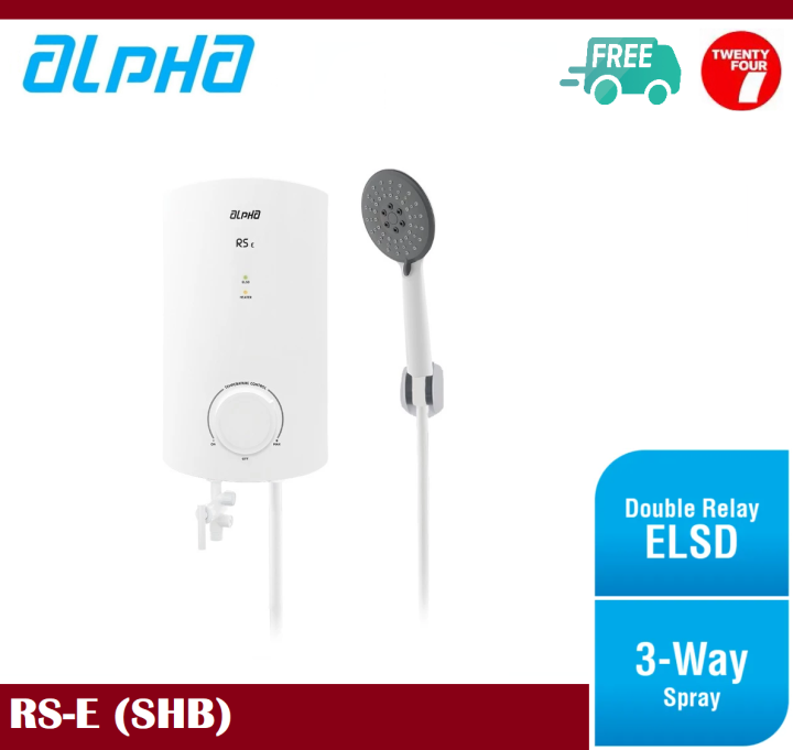 ALPHA - RS E Instant Water Heater (Non Pump) RS-E (SHB) | Lazada