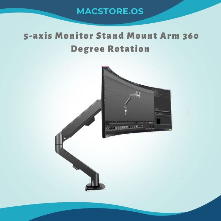 5-axis Monitor Stand Mount Arm 360 Degree Rotation | Cold Rolled Steel ...