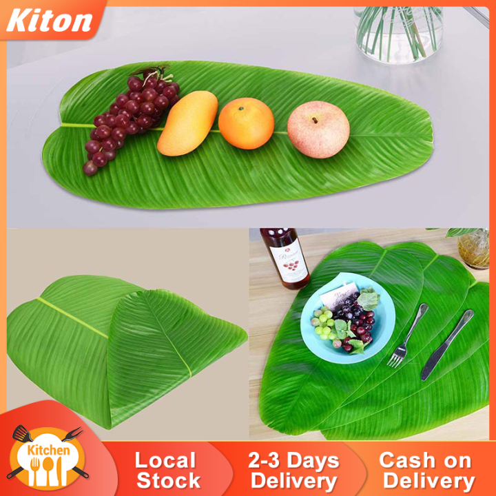 Simulated Banana Leaf Table Decor Banana Leaf Single Banana Leaf Meal ...