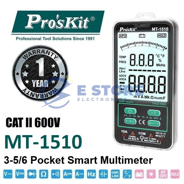 Pro'sKit MT-1510 Pocket Smart Multimeter | Lazada