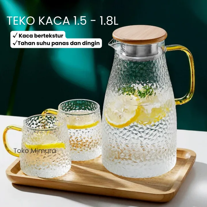 Teko Kaca Tahan Panas Dingin Pitcher Jug 1500ml 1800ml Resto Cafe ...