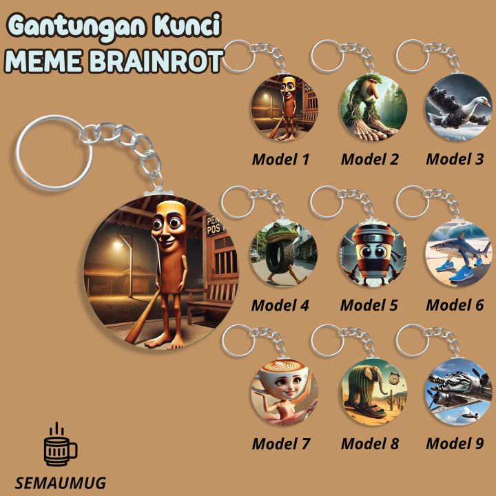 GANTUNGAN KUNCI BRAINROT ITALIA MEME TUNG SAHUR KADO GANCI BULAT MEME ...