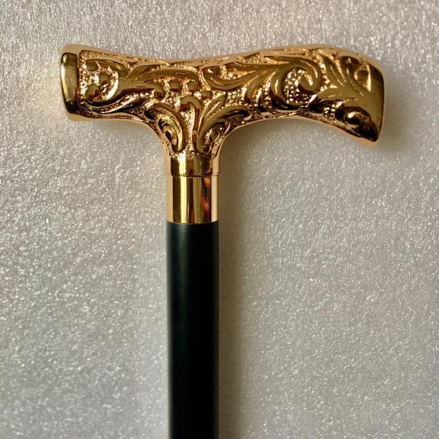 Rose gold cane anti-slip old man gold cane British gentleman gold cane ...