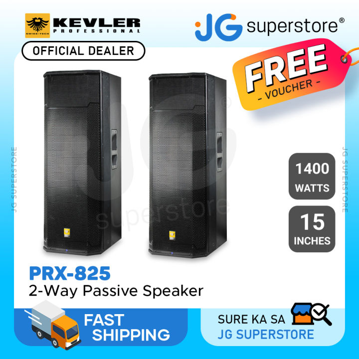 KEVLER PRX-825 15" 1400W 2-Way Full Range Passive Loudspeaker (PAIR ...