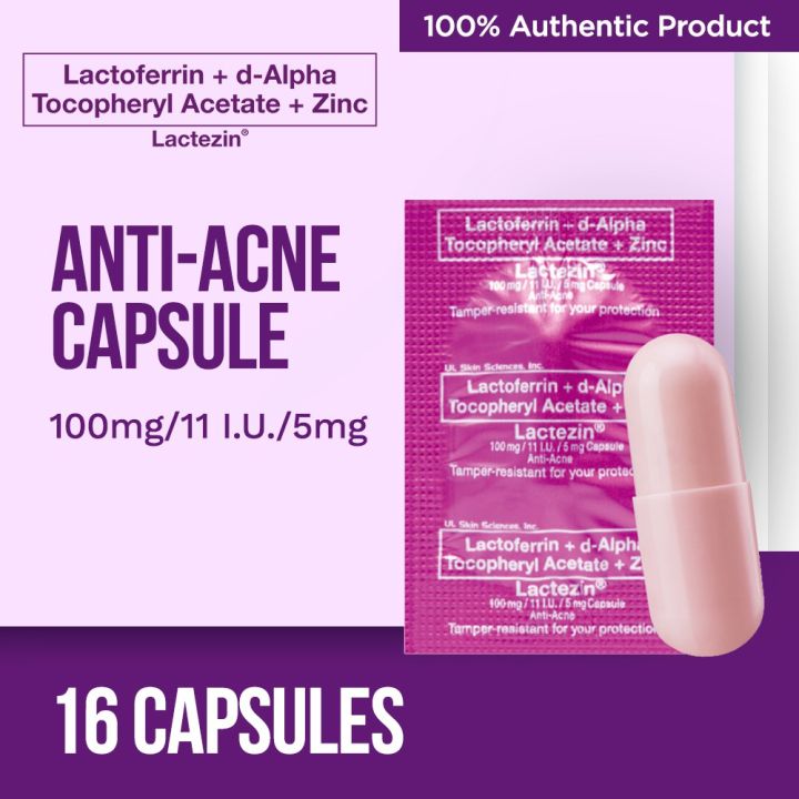 Lactezin 100mg Anti-Acne 16 capsules | Lazada PH