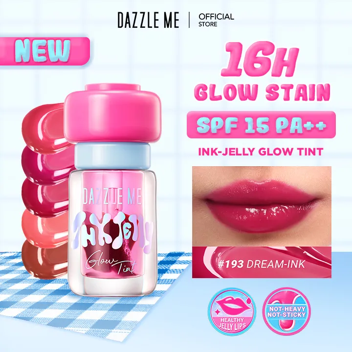 Dazzle Me Ink-Jelly Glow Tint SPF 15 PA++ Longlasting Lip Tint 16 Jam ...