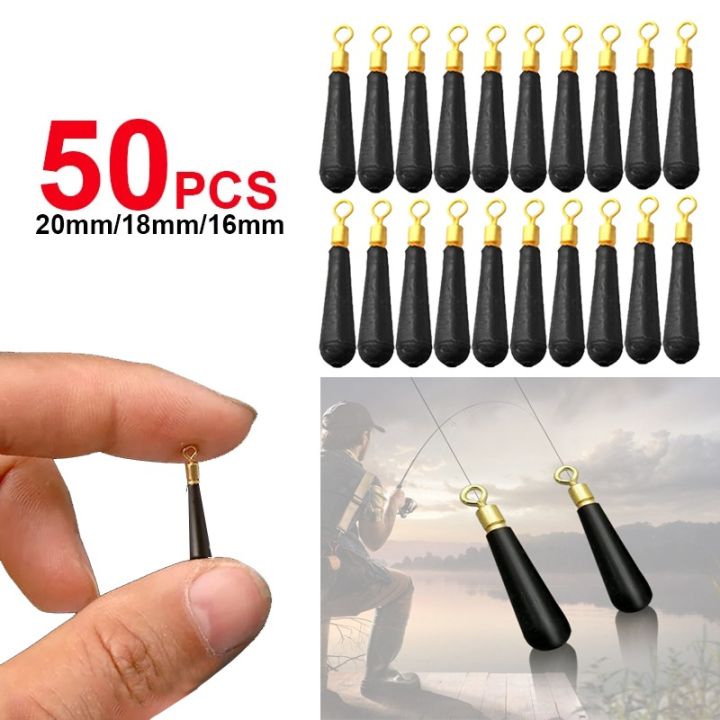 50Pcs Fishing Floats Seat High Quality Drift Copper Head Rubber Bobber ...