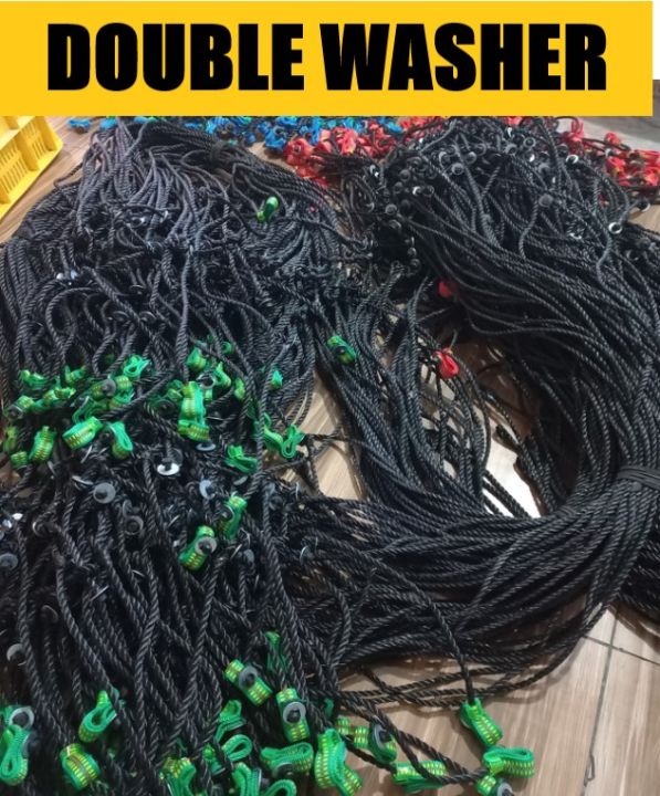 NEW-DESIGN- DOUBLE WASHER -Tali ng Manok ( BLACK NYLON) HEAVY DUTY ...