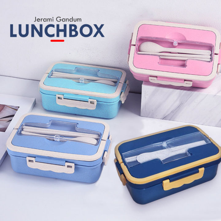 Ladies Star - Lunch Box Set Kotak Bekal Makan Jerami Gandum / Tempat ...