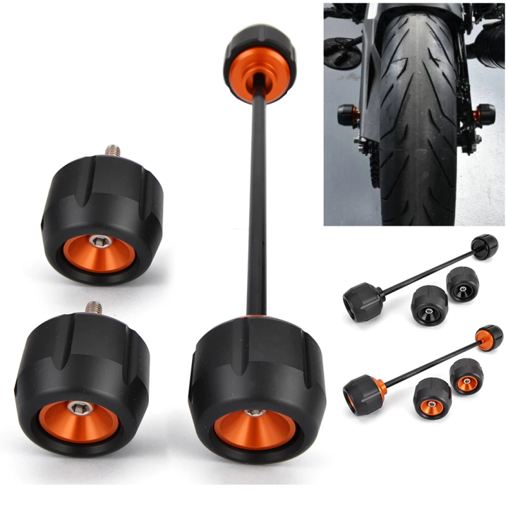 AMARK Front & Rear Wheel Fork Axle Guard Sliders Crash Pad Protector ...