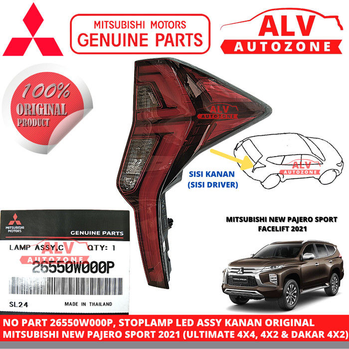STOPLAMP LAMPU BELAKANG LED ASSY KANAN NEW PAJERO SPORT 26550W000P ...