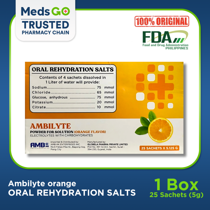 Oral Rehydration Salt - 1 Box (Ambilyte, Rehydrosol) | Lazada PH