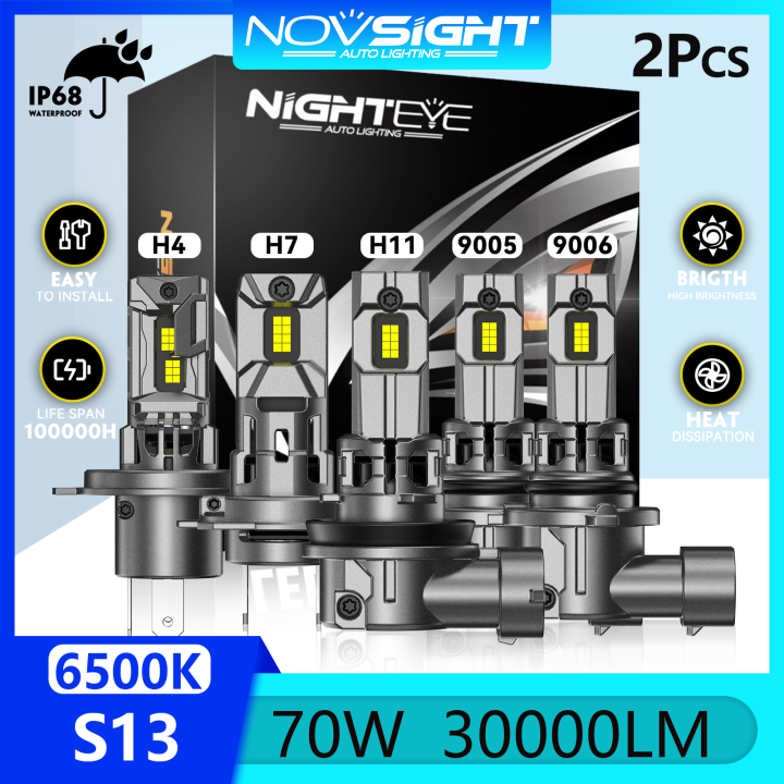 【Novsight】NIGHTEYE S13 LED Car Headlight bulbs 9005 HB3 9006 HB4 H4 H7 H11 LED Light for Car ...