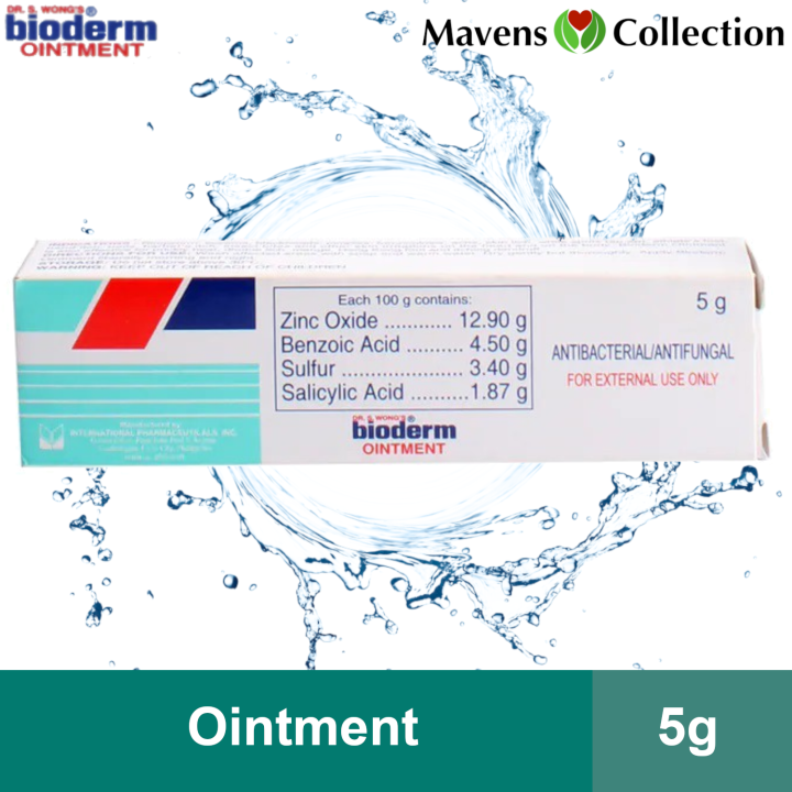 BIODERM 5g Zinc oxide Benzoic Acid Sulfur Salicylic Acid Tube by MAVENS ...