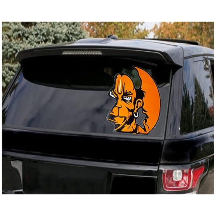 Sticker Daddy Vinyl Hanuman Car Sticker (Orange Color) (Pack of 1 ...
