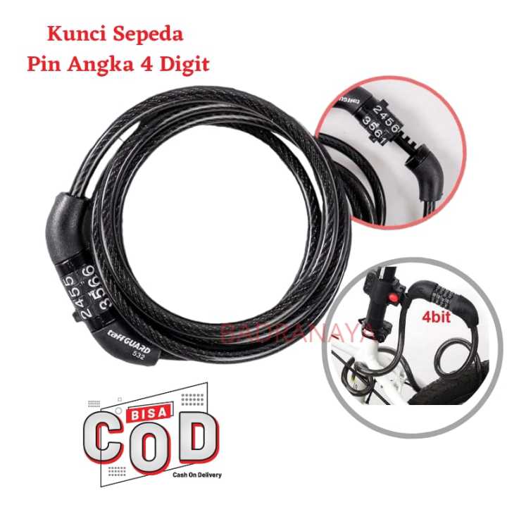 Kunci Sepeda Pin Angka 4 Digit Kunci Angka Gembok Sepeda Pin Angka ...