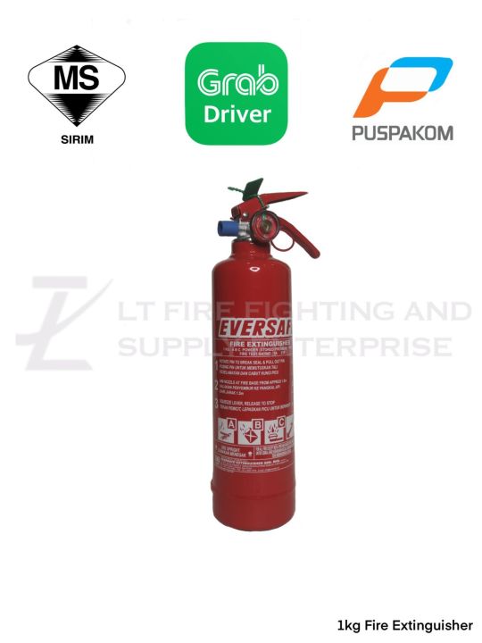 READY STOCK 1kg ABC dry powder fire extinguisher/ 1 kg debu kering ...