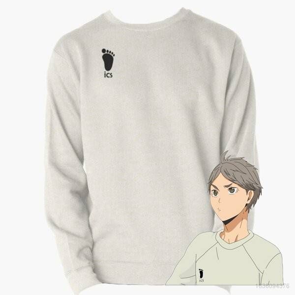 เสื้อกันหนาวแขนยาวลําลอง ทรงหลวม ขนาดใหญ่ ลายการ์ตูนอนิเมะ Haikyuu ICS ...