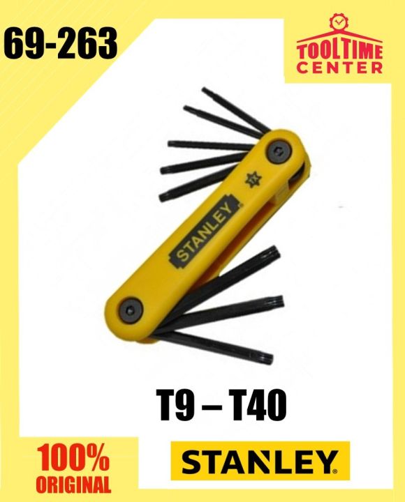 Stanley 8pc Folding Torx Hex Key Set T9 - T40 Model: 69-263 | Lazada PH