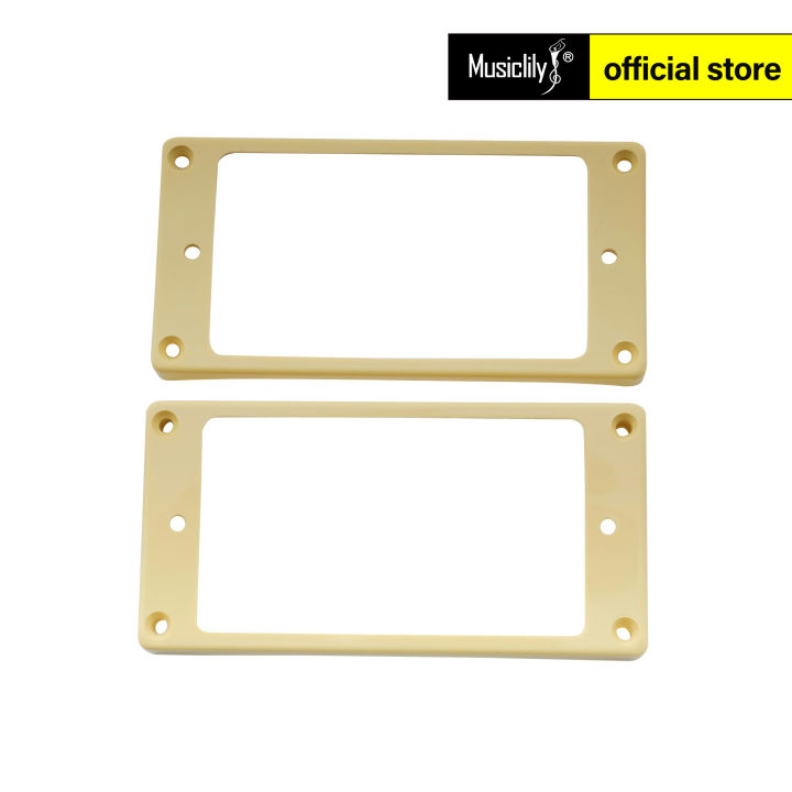 Musiclily Pro Plastic Curved Bottom Humbucker Mounting Pickup Rings Set ...