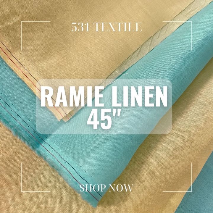 RAMIE LINEN ECO FRIENDLY FABRIC/TELA 45" POLO BARONG GUSOT MAYAMAN TOPS ...