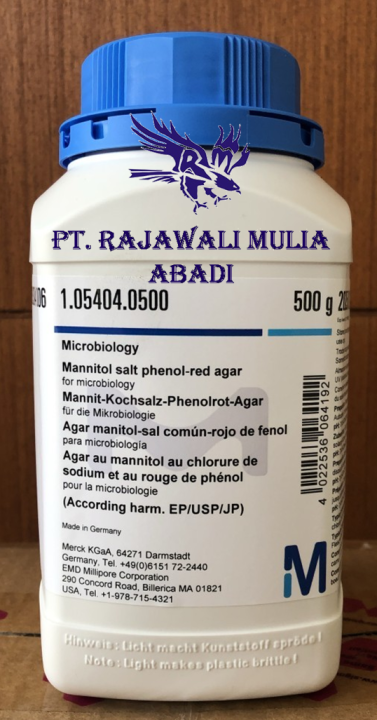 Mannitol Salt Phenol-Red Agar 500B gr MERCK 1.05404.0500 bukan OXOID ...