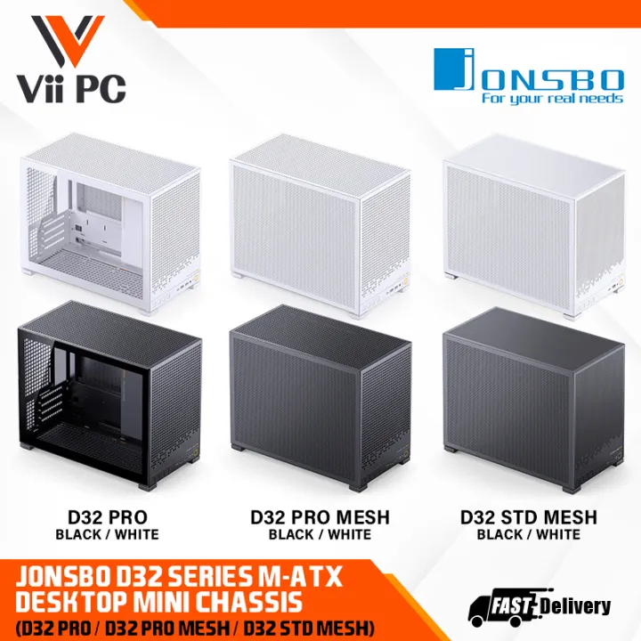 JONSBO D32 PRO / D32 PRO MESH / D32 PRO STD MESH BLACK OR WHITE MATX ...