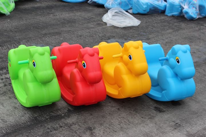 Baby rocking horse children padded plastic rocking horse home ...