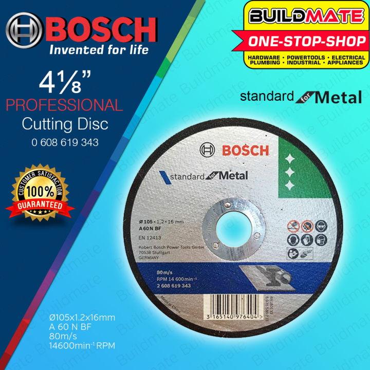 BOSCH Cutting Disc For Metal 1.2mm 4" Inch Standard For Metal Cutting ...