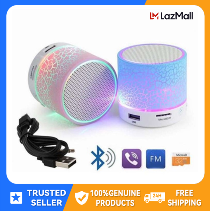 SUPERMAX Portable Mini LED Bluetooth Wireless Speaker with changing LED ...