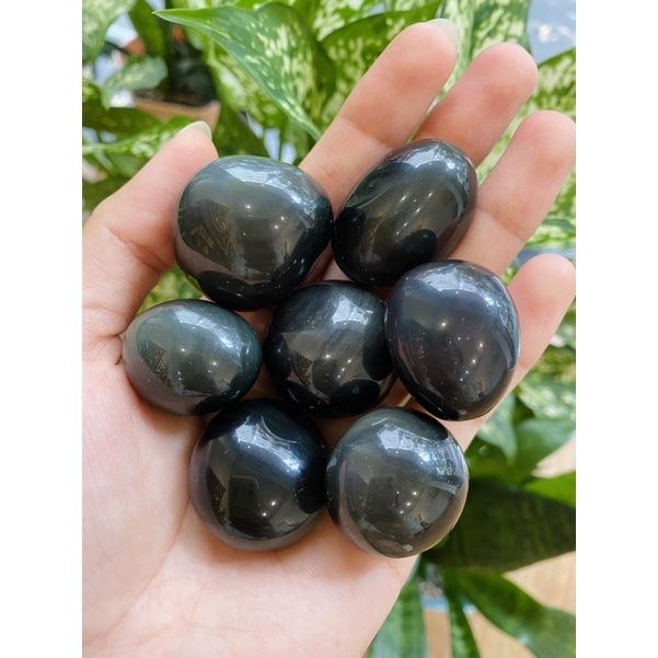 Đá viên mài bóng Obsidian, Tumble đá Rainbow Obsidian, Đá Thiên nhiên ...