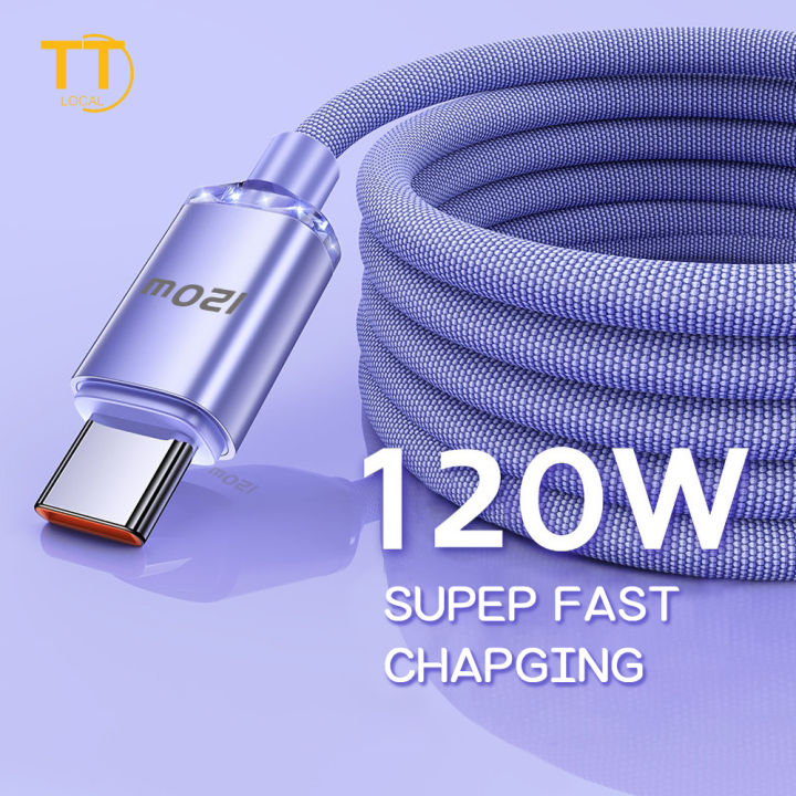 Tri-Town【COD】120W Super Fast Charging Cable 6A USB Cable Type C Data ...