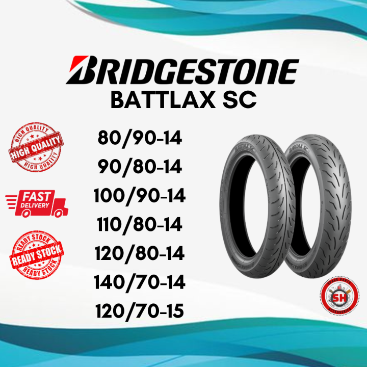 Bridgestone battlax SC 80/90-14 90/80-14 100/90-14 110/80-14 120/80-14 ...