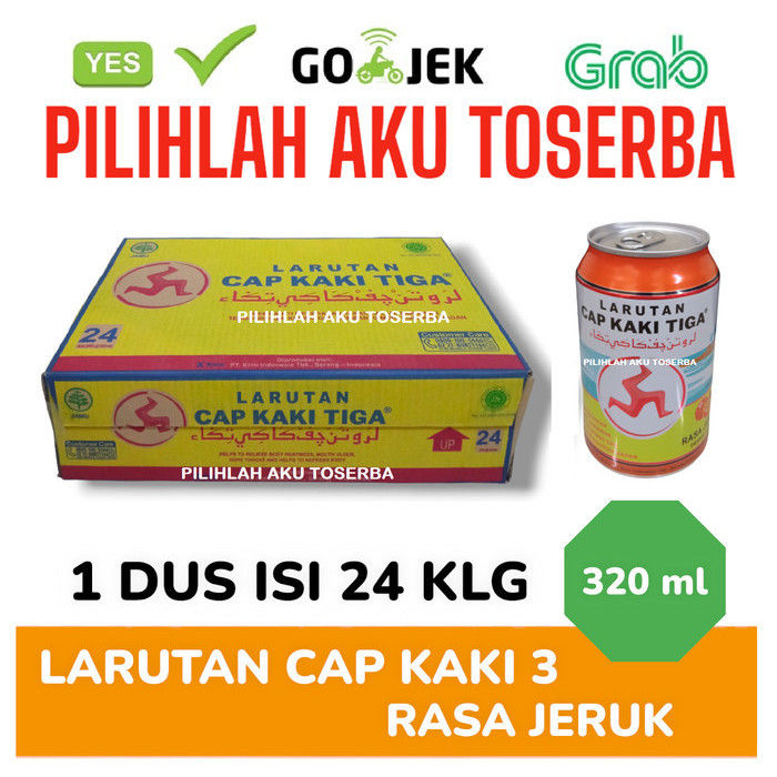 Larutan Cap Kaki 3 Jeruk Kaleng 320ml 1 Dus Isi 24 Pcs | Lazada Indonesia