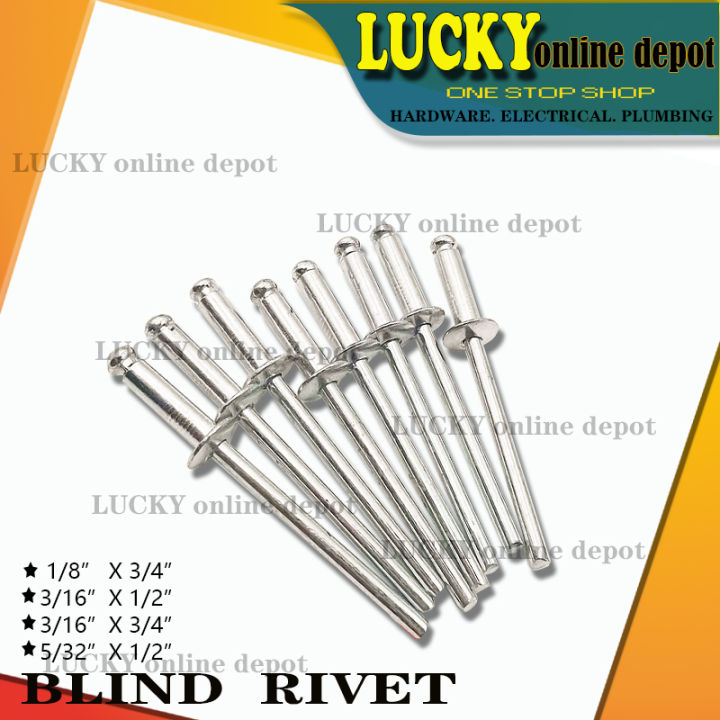 BLIND RIVET 1/8x1/2 inches / 5/32x1/2 inches / 3/16x1/2 inches / 3/16x3 ...