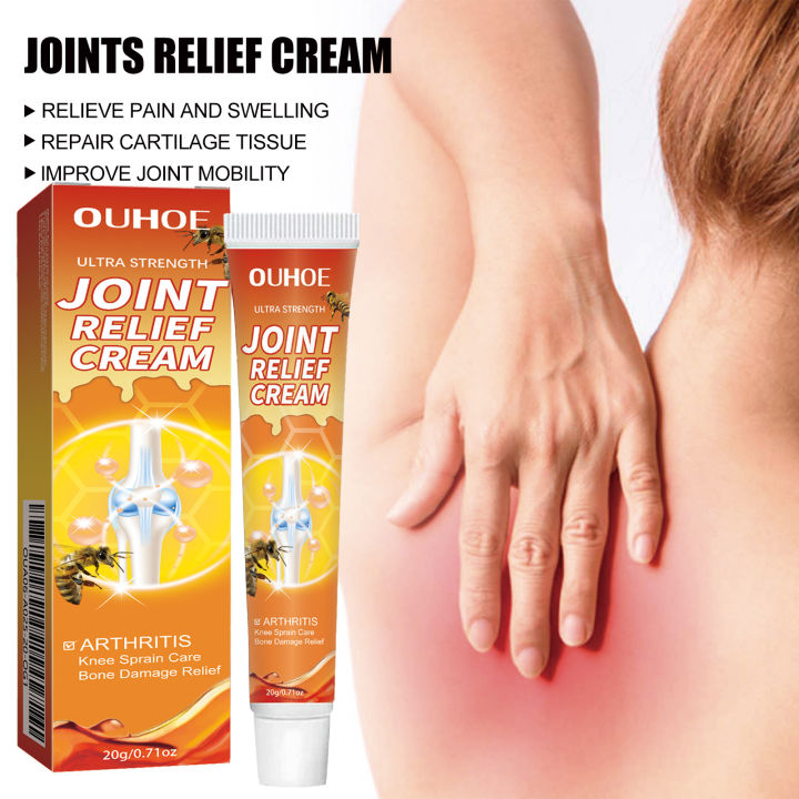 OUHOE Bee Venom Joint Relief Cream Ultra Strength Joint Relief Cream Natural Joint & Muscle Pain ...